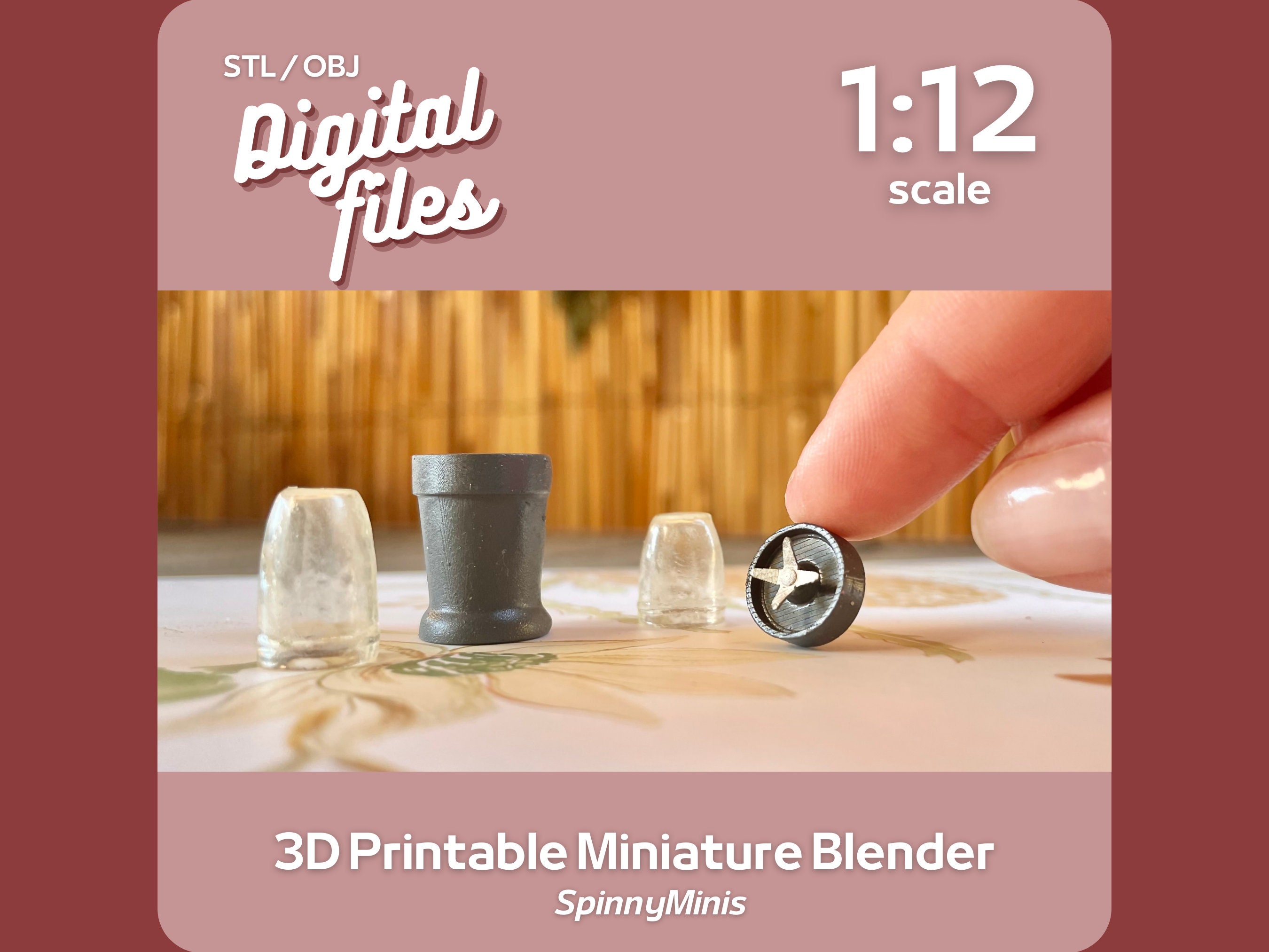 Digital Files - 1:12 Miniature Blender Kit - Personal / Compact Style ...