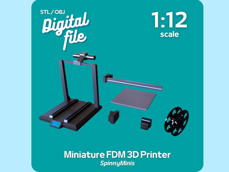 Digital Files Miniature FDM 3D Printer Kit Models for 3D Printing STL ...