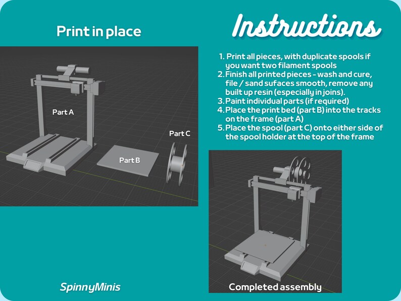 Digital Files - Miniature FDM 3D Printer Kit - Models for 3D Printing ...