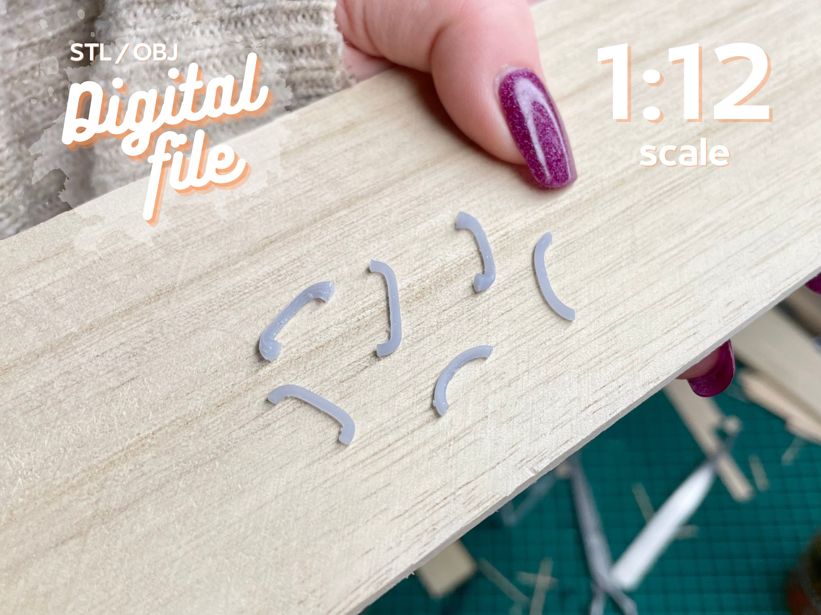 Digital Files 1:12 Miniature Handles for Cabinets, Oven, Fridge Etc Set ...