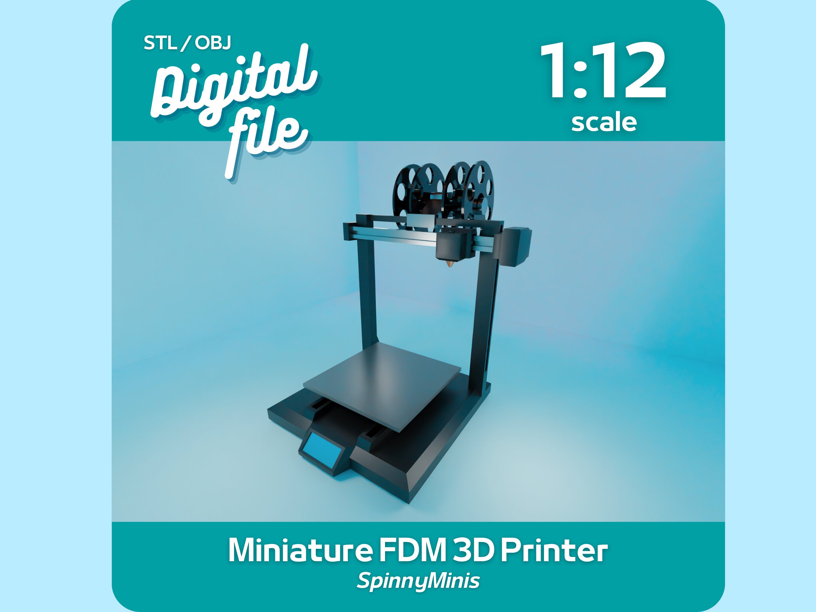 Digital Files Miniature FDM 3D Printer Kit Models for 3D Printing STL ...