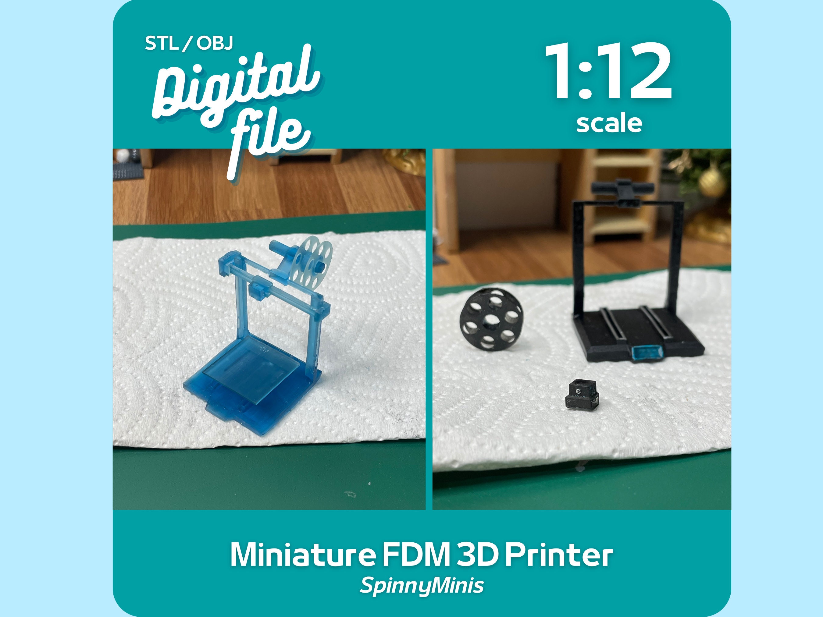 Digital Files - Miniature FDM 3D Printer Kit - Models for 3D Printing ...