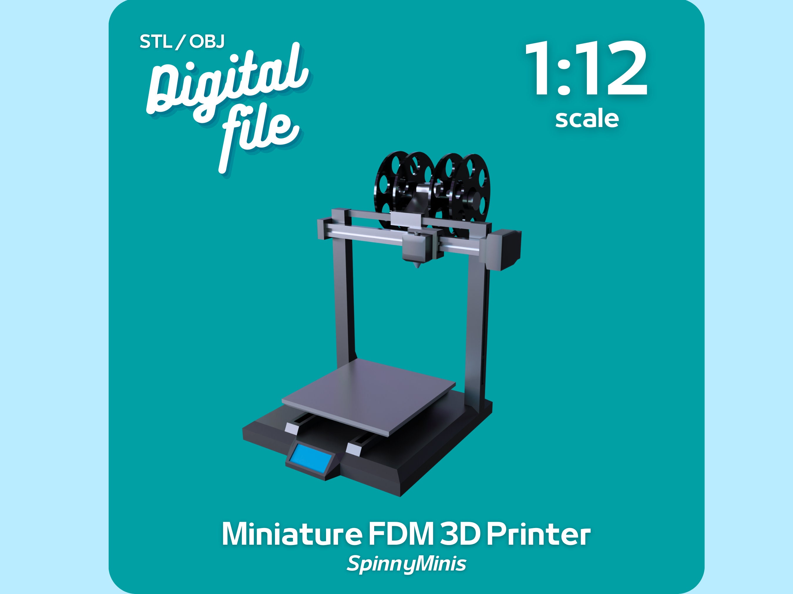 Digital Files - Miniature FDM 3D Printer Kit - Models for 3D Printing ...