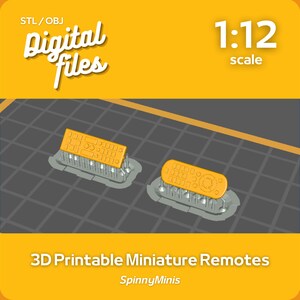 Digital Files 1:12 Miniature TV / Console Remotes / Remote Controls Two ...