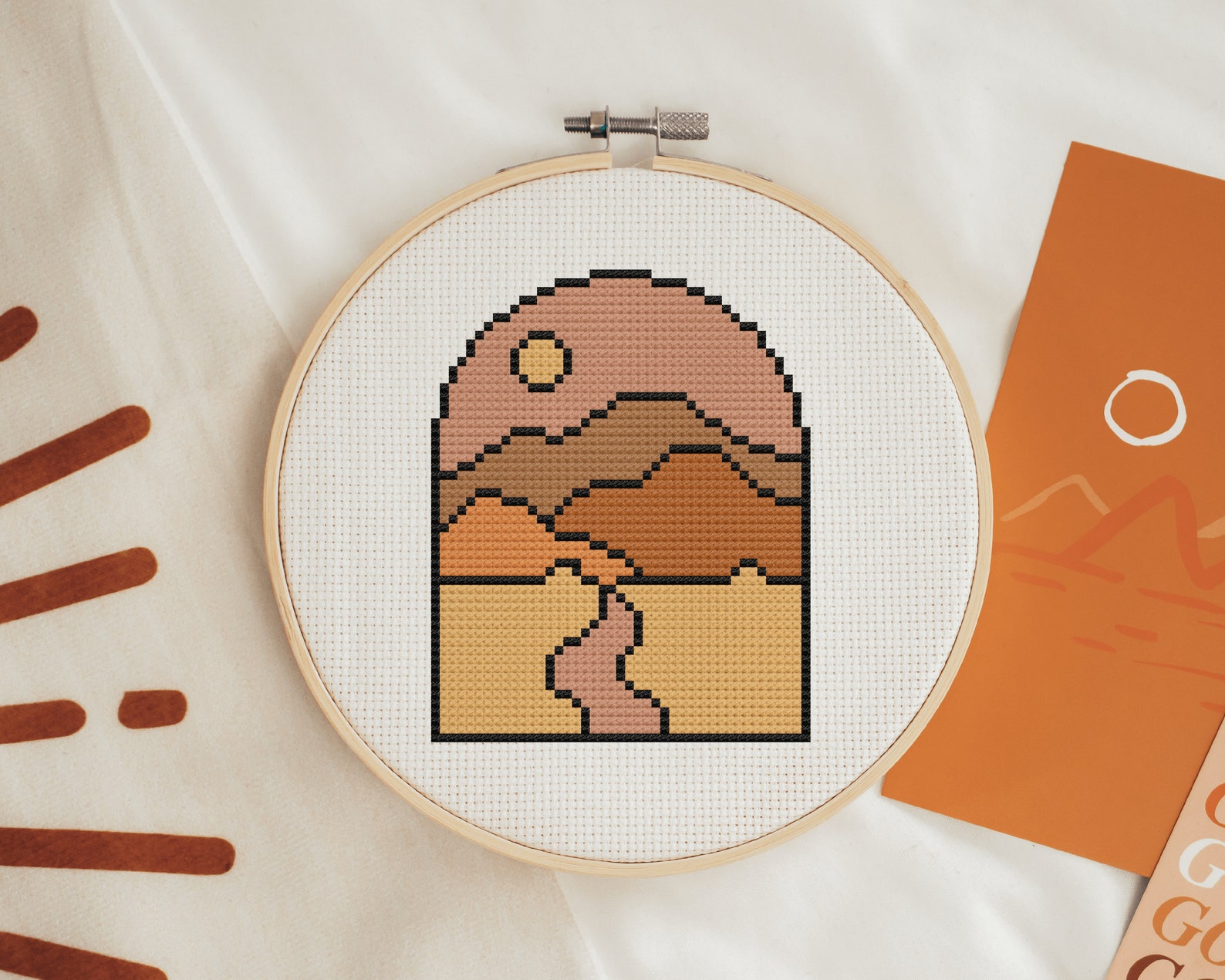 Desert Cross Stitch PDF Pattern, Boho Cross Stitch Pattern PDF Download ...