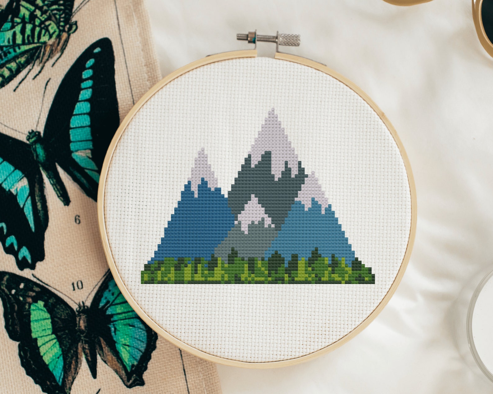 Mountain Cross Stitch PDF Pattern, Nature Cross Stitch Pattern PDF ...
