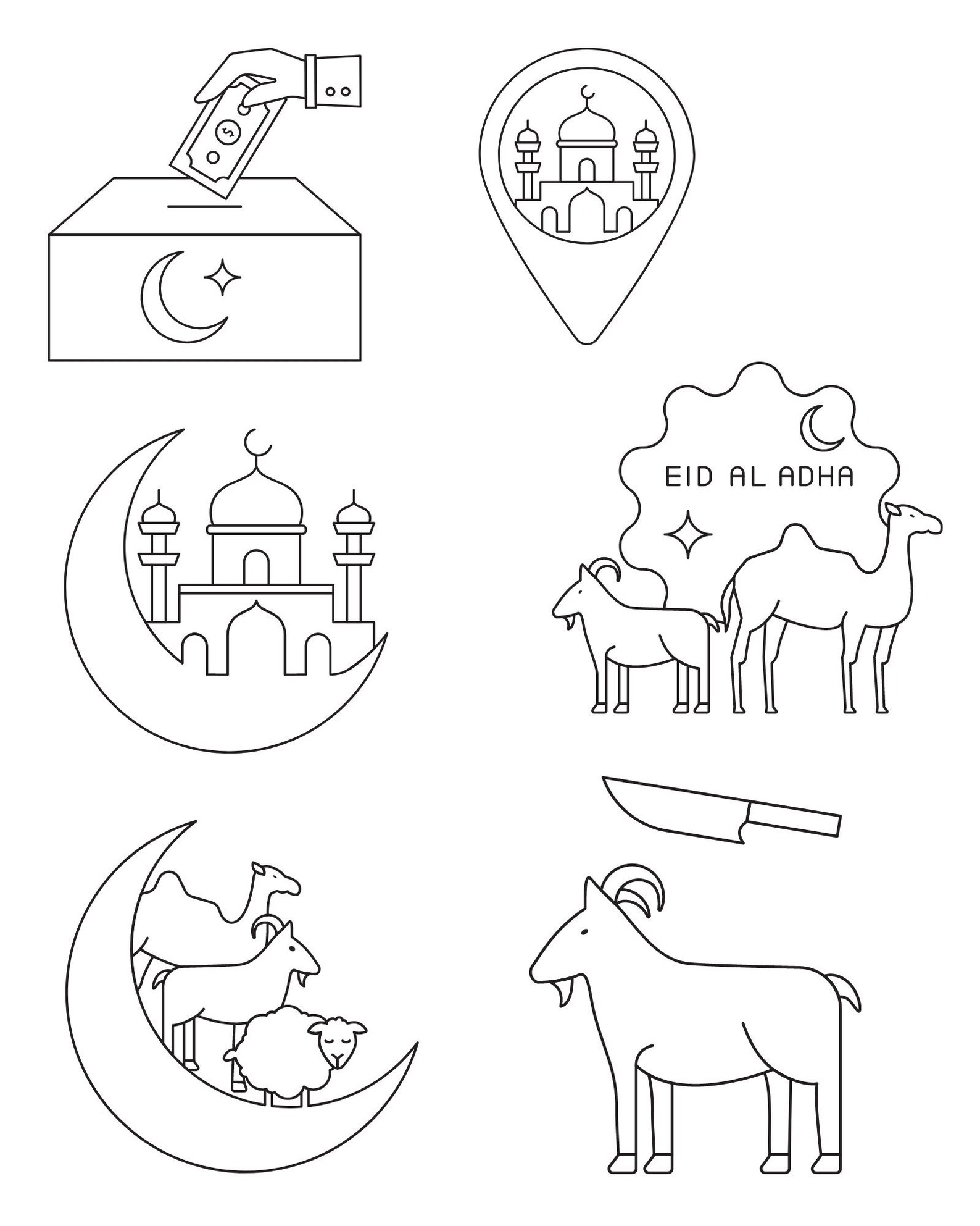 Eid Al-adha Coloring Pages - Etsy