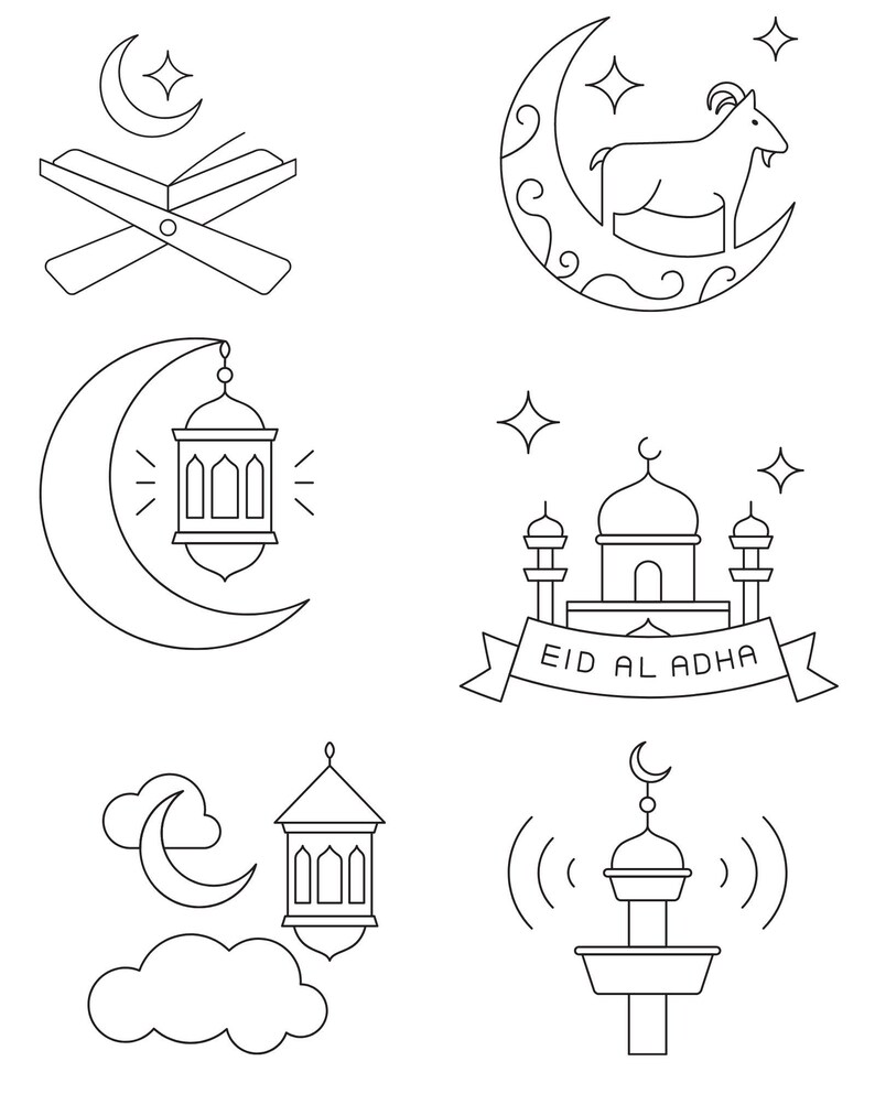 Eid Al-adha Coloring Pages - Etsy