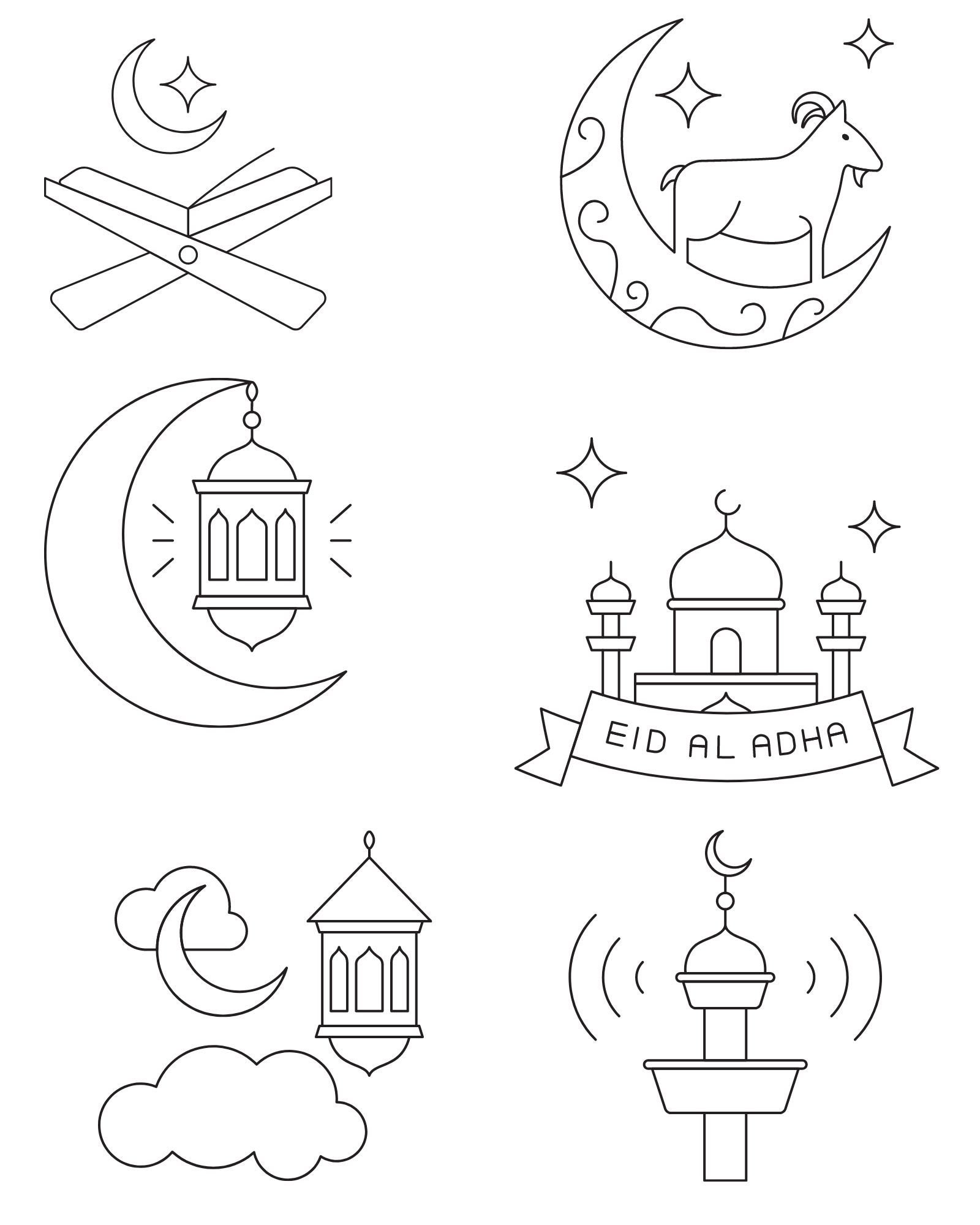 Eid Al-adha Coloring Pages - Etsy