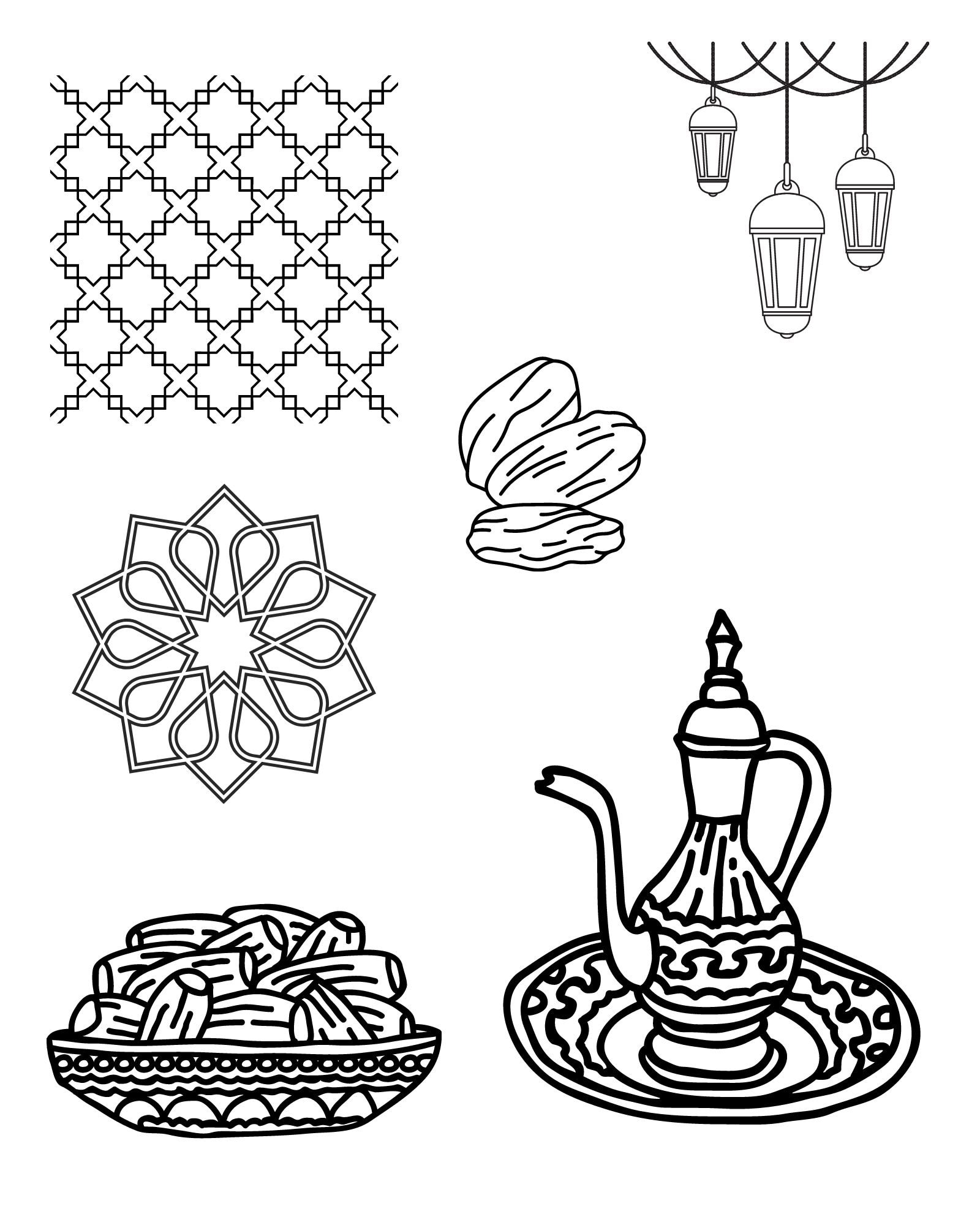 Ramadan Coloring Pages - Etsy
