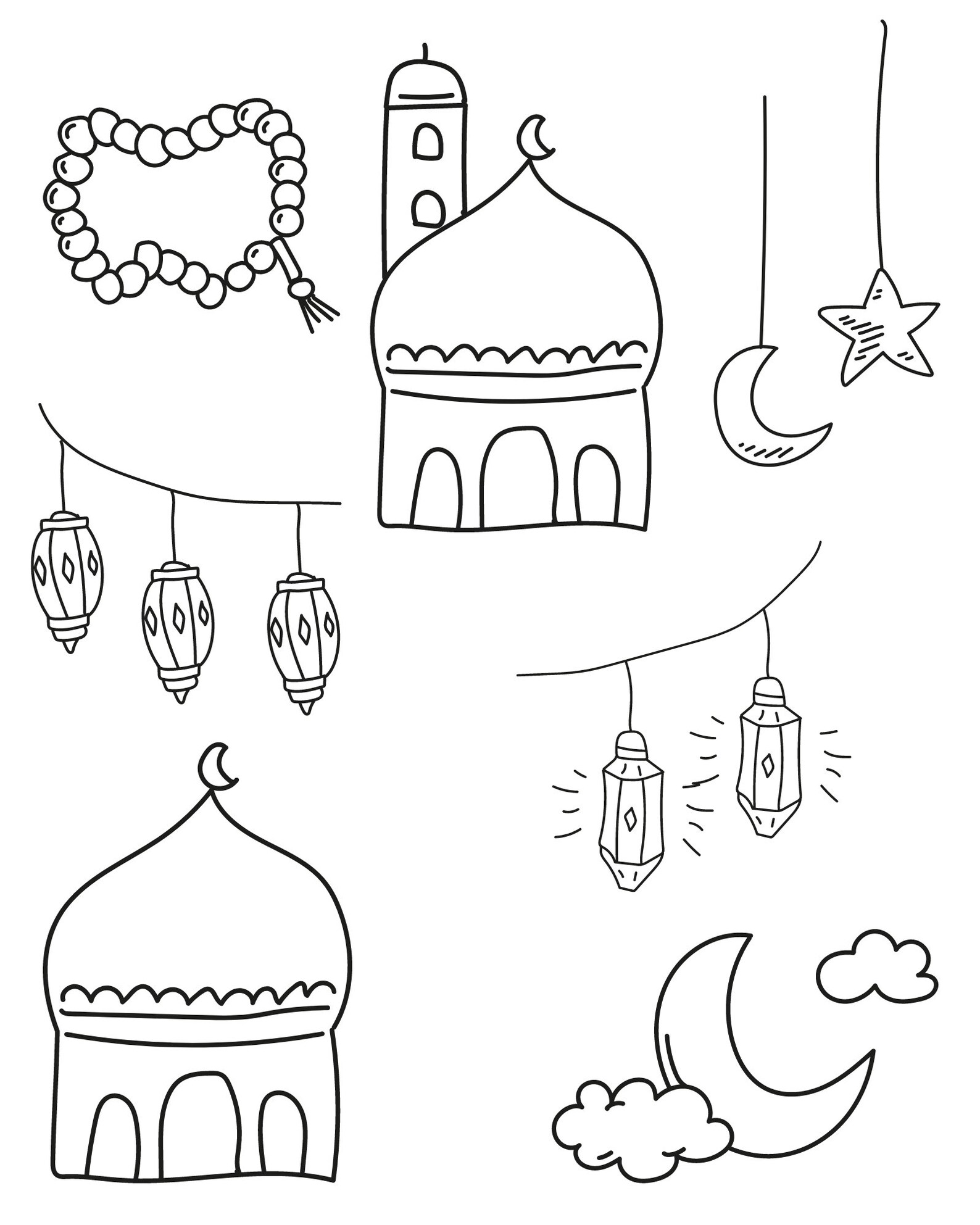 Eid and Ramadan Coloring Pages - Etsy