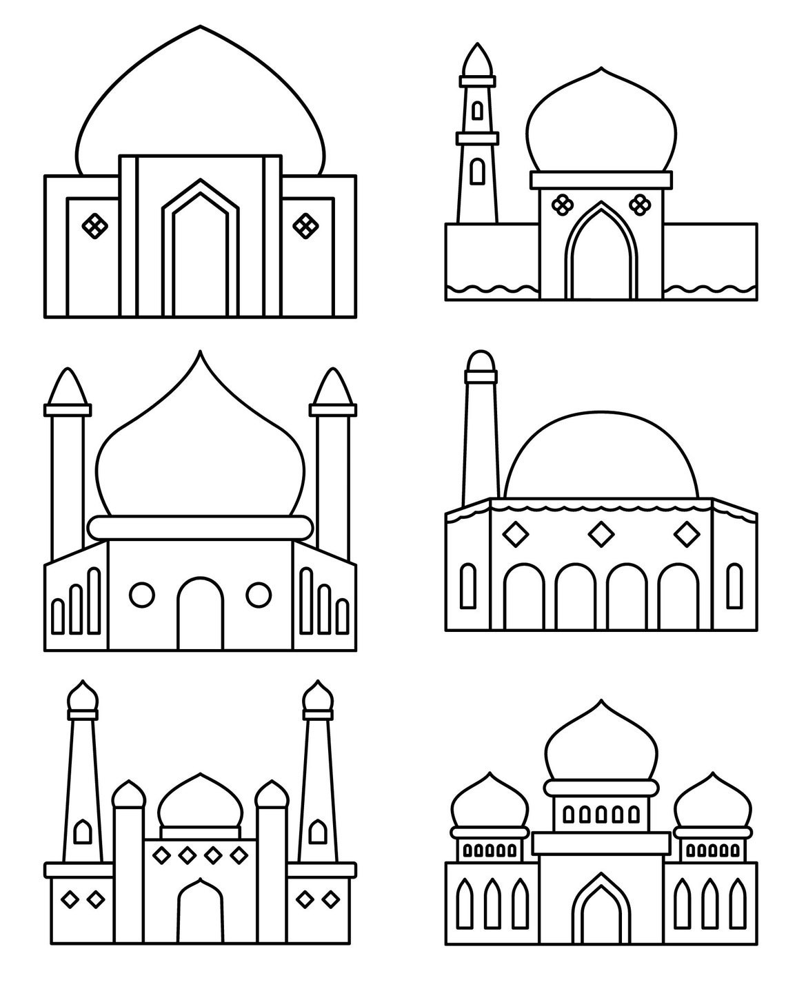 Eid and Ramadan Coloring Pages - Etsy