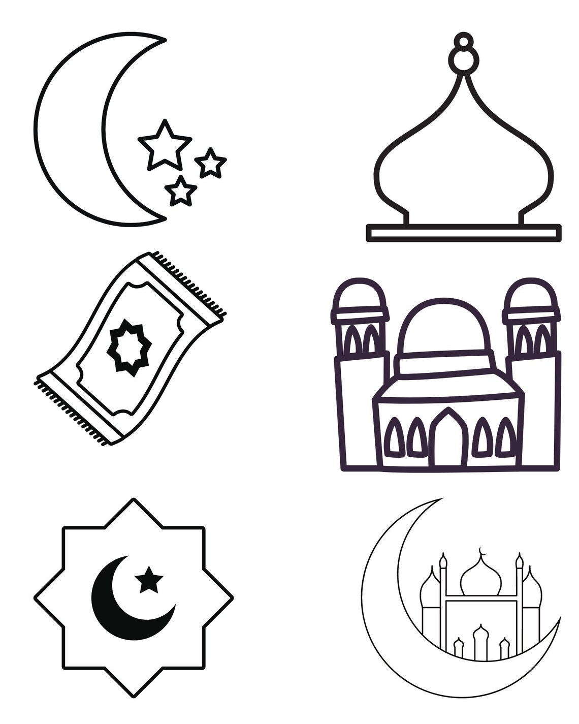Eid and Ramadan Coloring Pages - Etsy