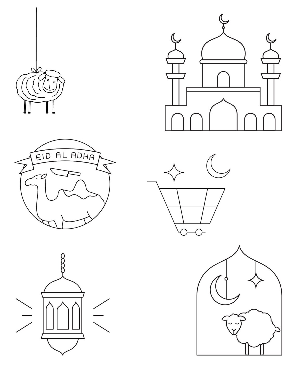 Eid Al-adha Coloring Pages - Etsy