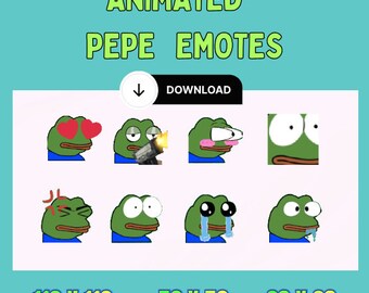 10 Animated Pepe Emotes Pack for Twitch and Discord 4 Twitch Meme ...