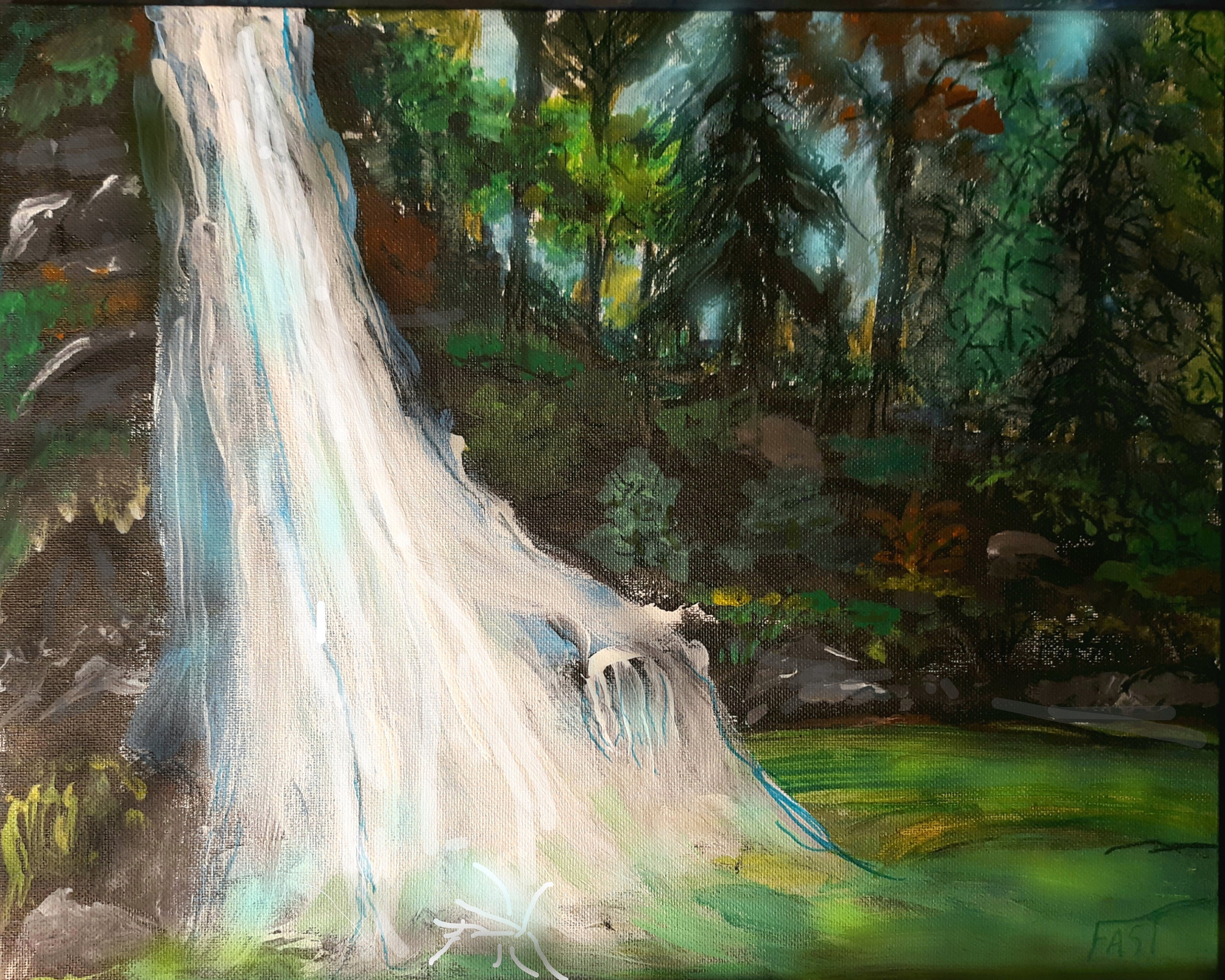 Gushing Waterfall by Fast Eddy digital Art Download - Etsy
