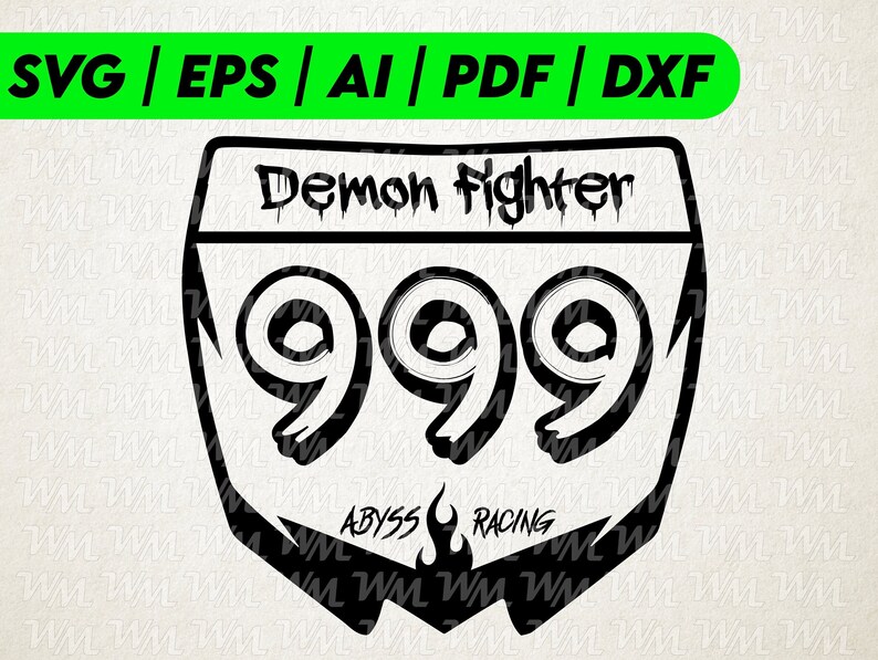 999 Demon Fighter MX Nameplate Logo SVG Vector - Etsy Hong Kong