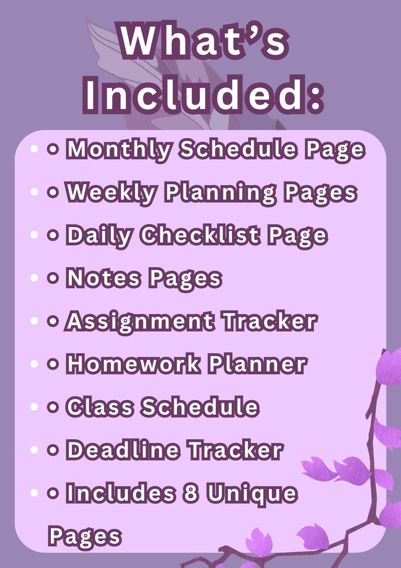 Cozy Study Planner Printable | Student Notes | Homework Tracker | Cute ...
