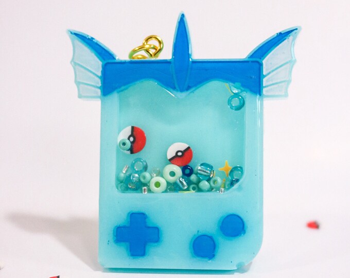 Pocket Monster Water Type Blue Game Resin Shaker Keychain - Etsy