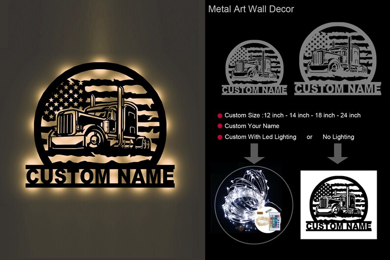 Custom Semi Truck Metal Sign Semi Truck Metal Wall Art Truck - Etsy