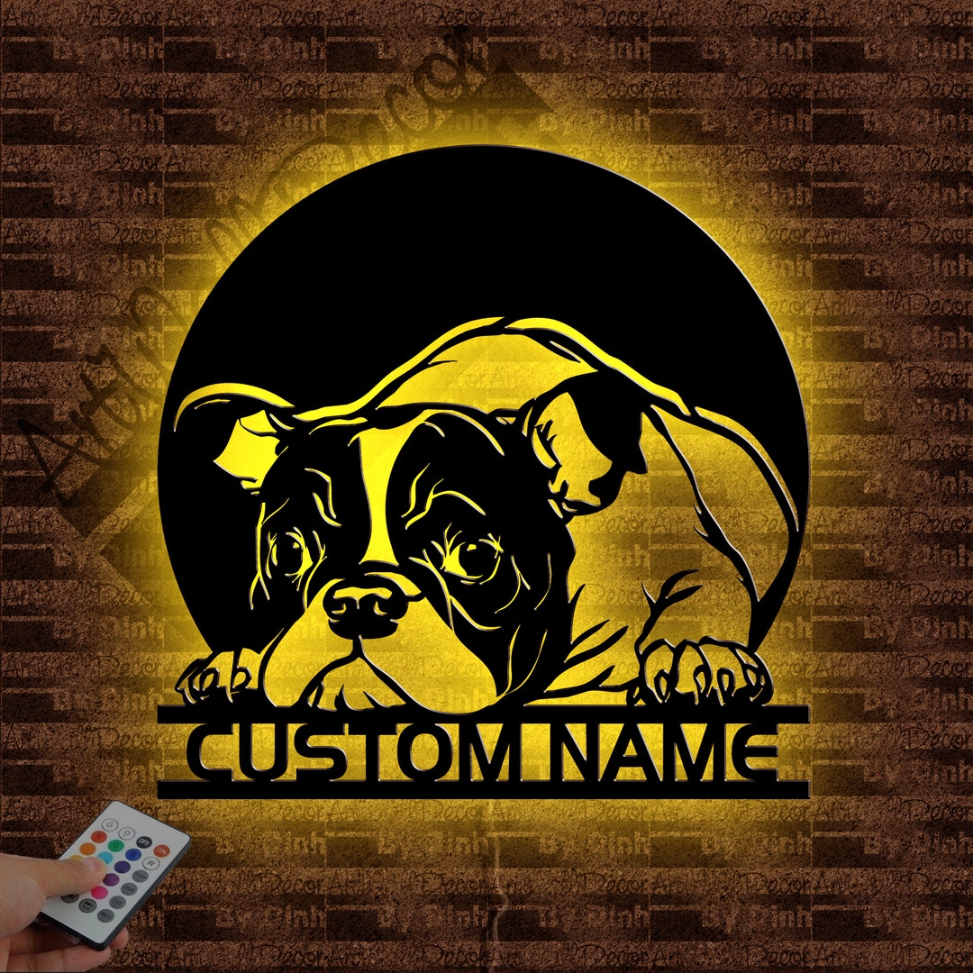 Custom Bulldog Metal Sign, Bulldog Metal Wall Art, Bulldog Wall Decor ...