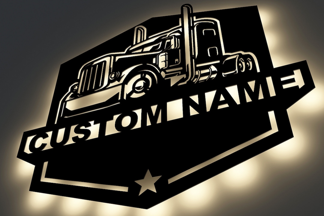 Personalized Truck Metal Wall Art Semi Truck Metal Sign - Etsy