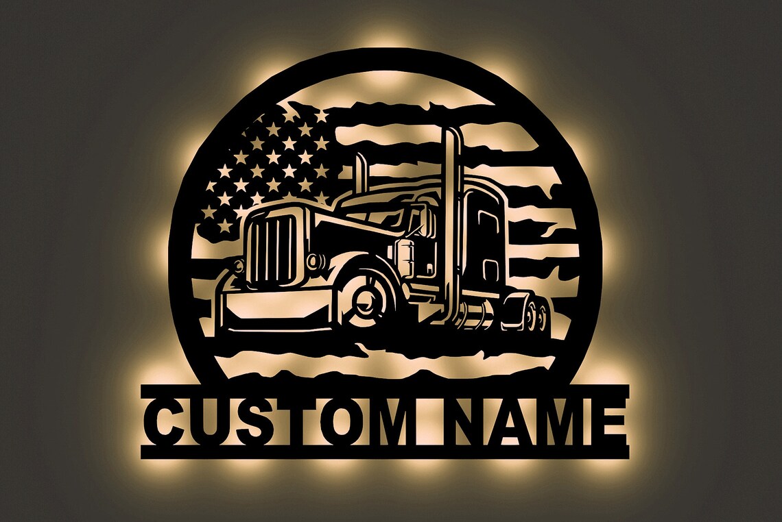 Custom Semi Truck Metal Sign Semi Truck Metal Wall Art Truck - Etsy