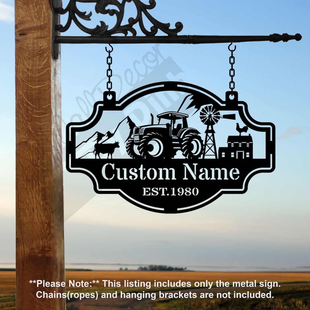 Custom Farm Metal Barn Sign Farm Metal Sign Ranch Metal Sign Metal Farm ...