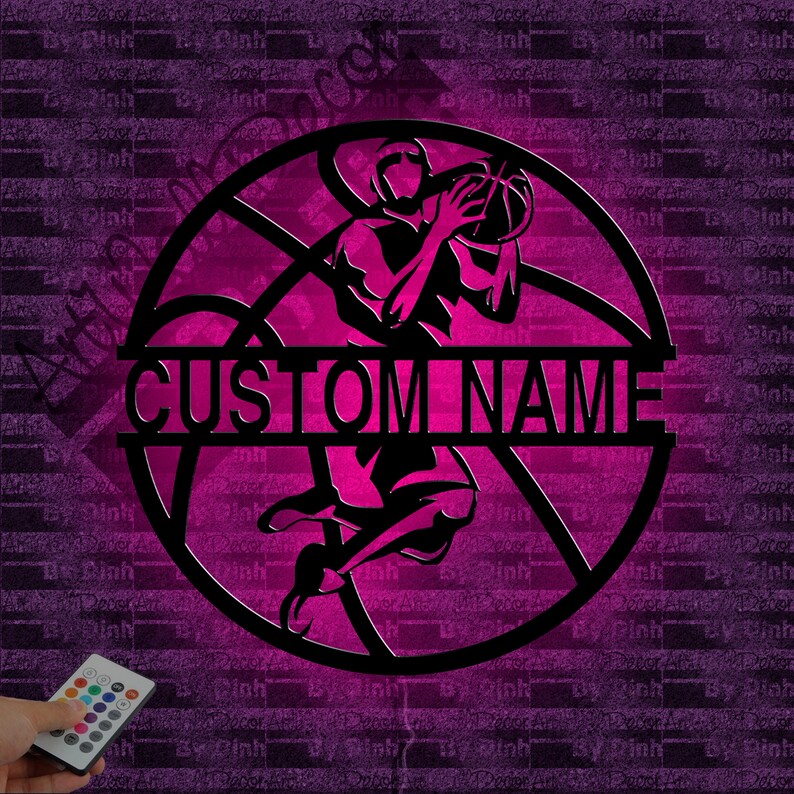 Custom Basketball Metal Wall Art, Basketball Metal Sign, Basketball ...