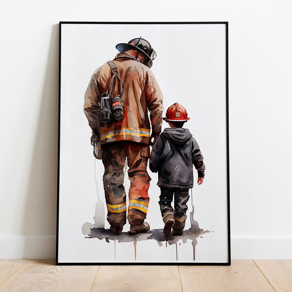 Firefighter Dad - Etsy