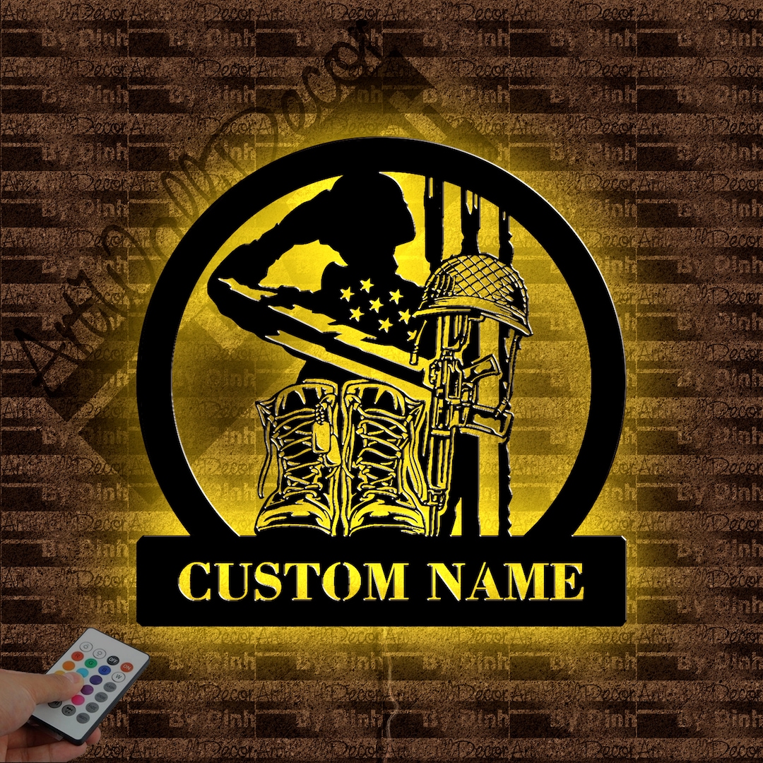Custom Military Metal Wall Art, Military Metal Metal Sign, Military ...