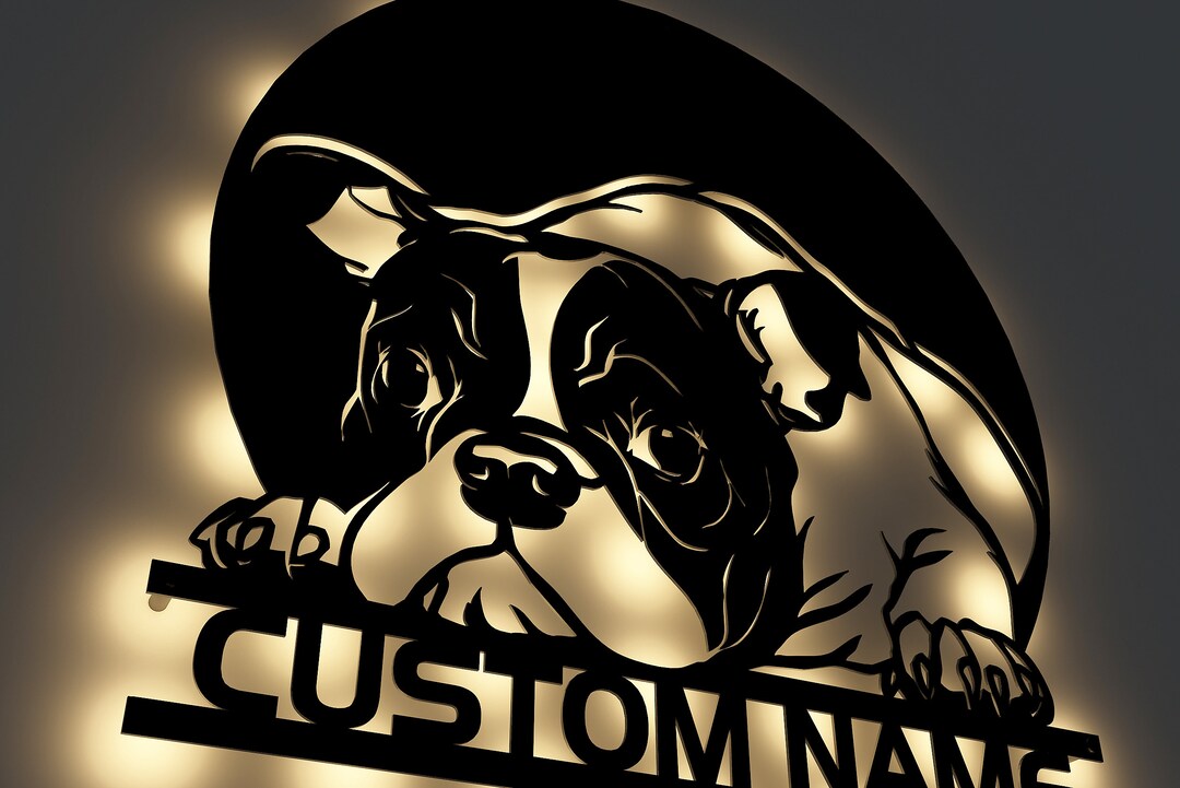 Custom Bulldog Metal Sign Bulldog Metal Wall Art Bulldog - Etsy