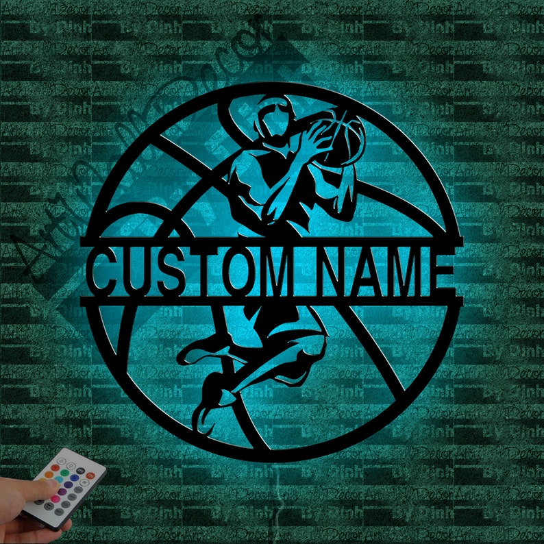 Custom Basketball Metal Wall Art, Basketball Metal Sign, Basketball ...