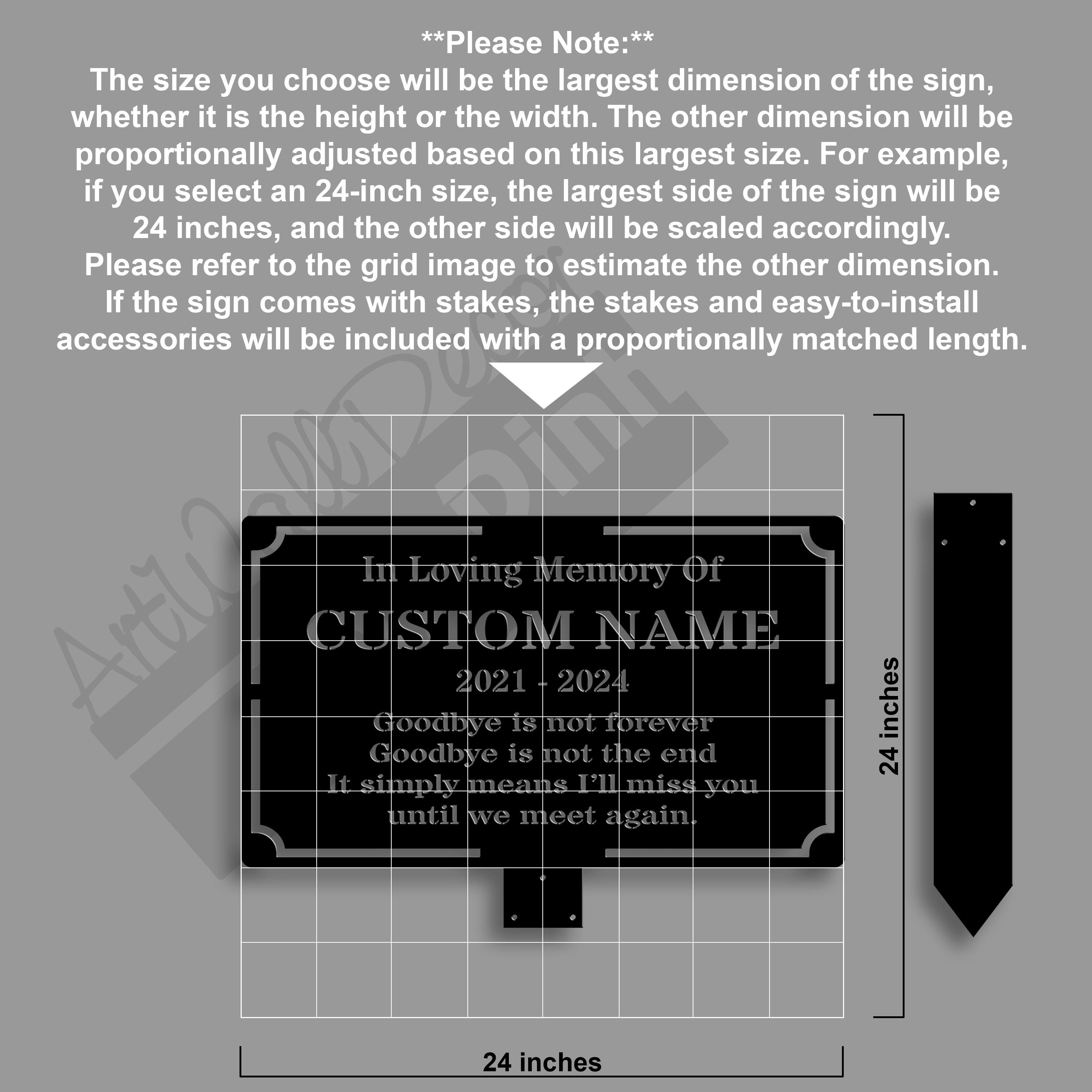Personalized Memorial Plaque Stake, Sturdy Metal Grave Marker ...
