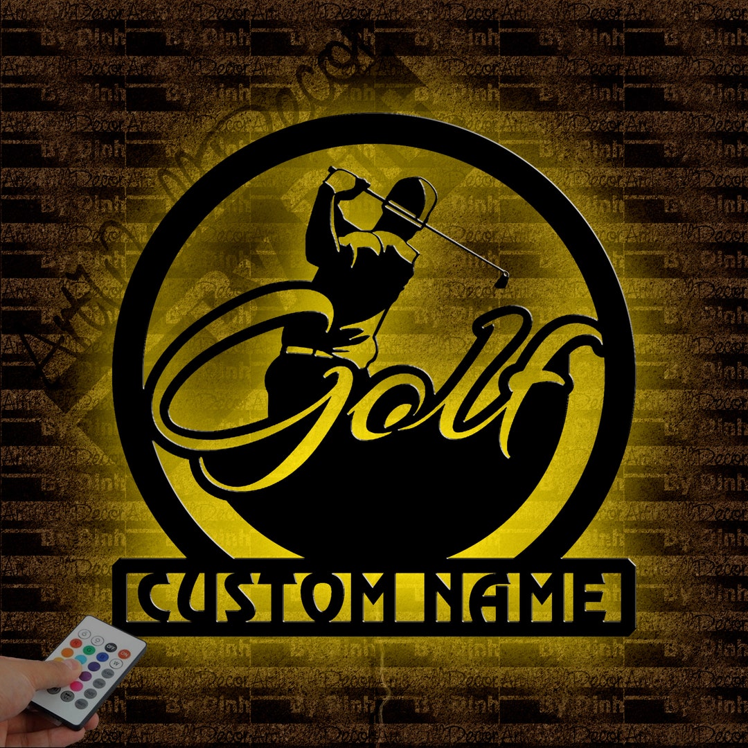 Personalized Golfer Metal Sign, Golfer Metal Wall Art, Custom Golf ...