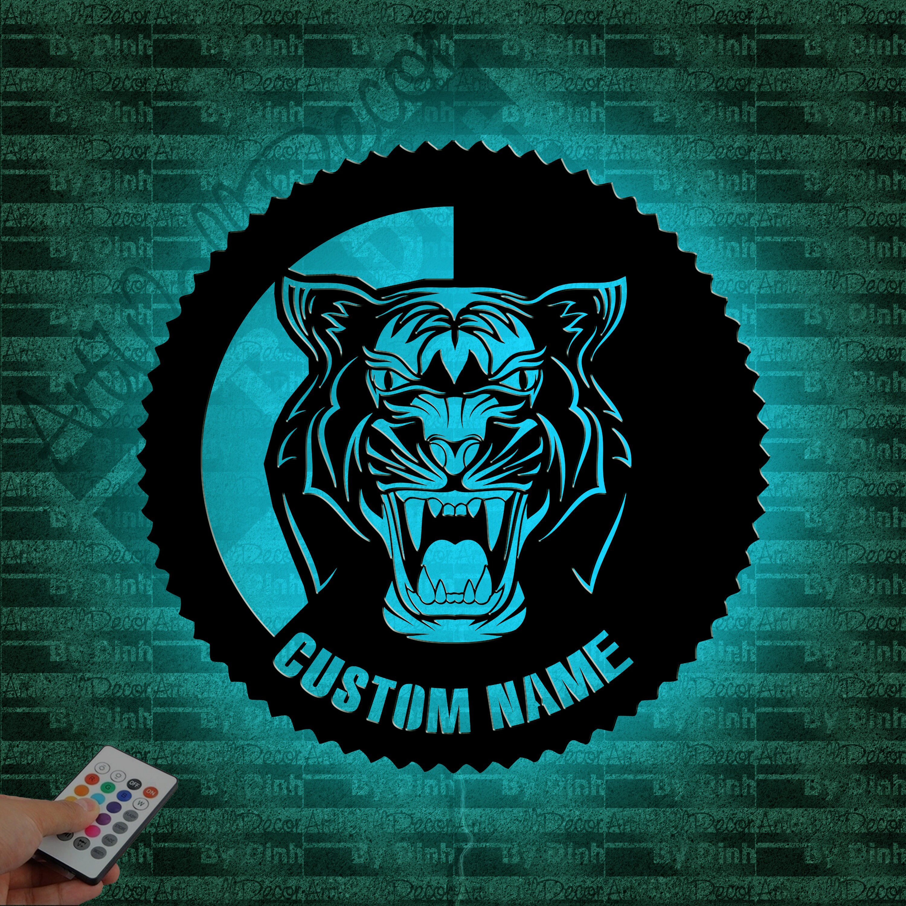 Custom Tiger Metal Wall Art, Tiger Metal Sign, Tiger Metal Wall Decor ...