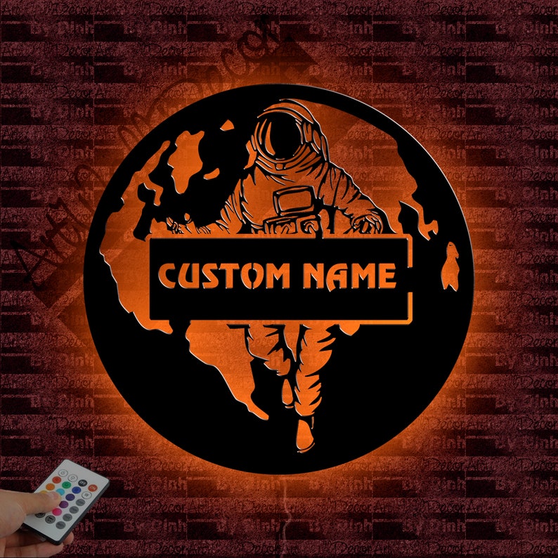 Personalized Atronaut Metal Wall Art Cosmonaut Metal Sign - Etsy