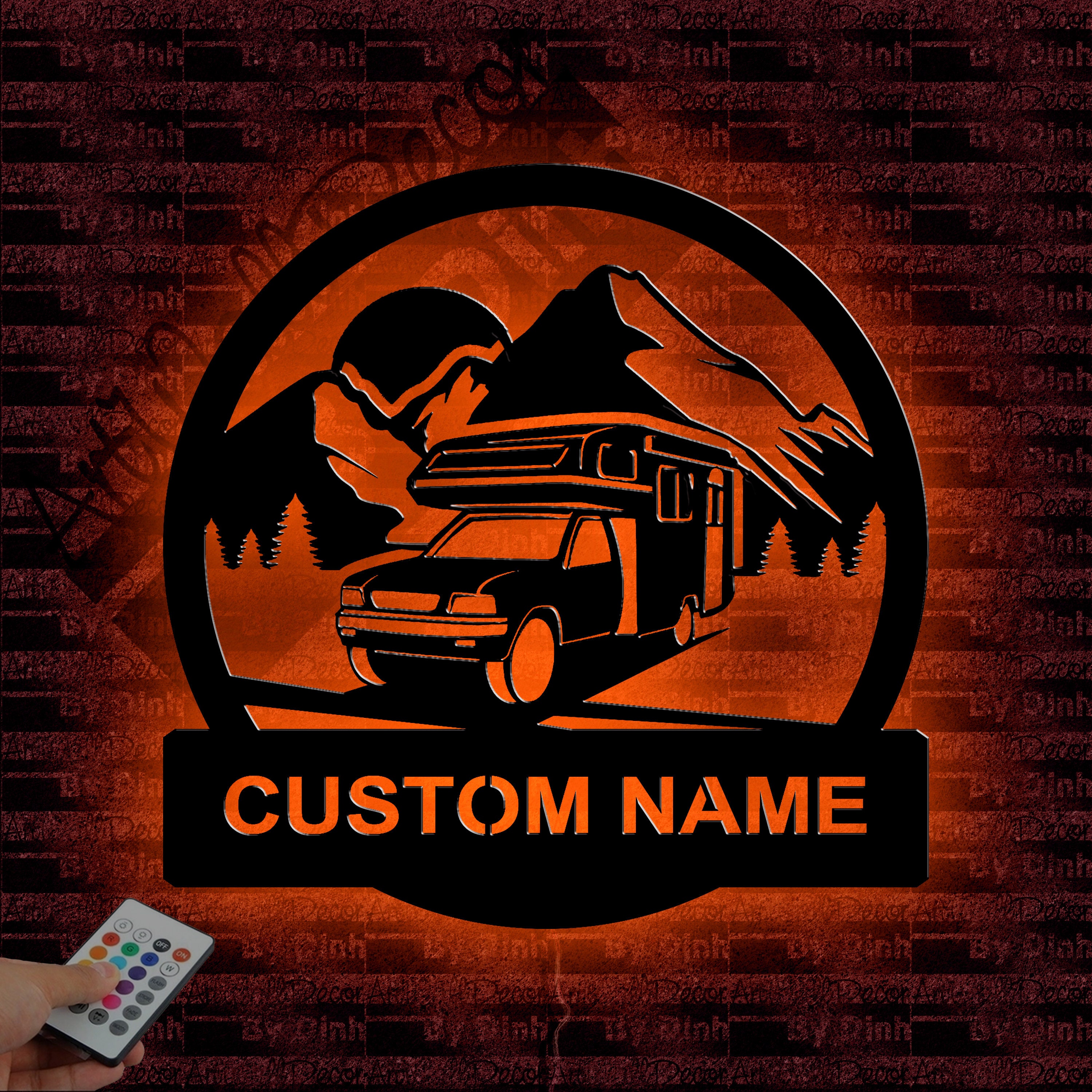 Personalized Motorhome Metal Sign, Campervan Metal Wall Art, Motorhome ...