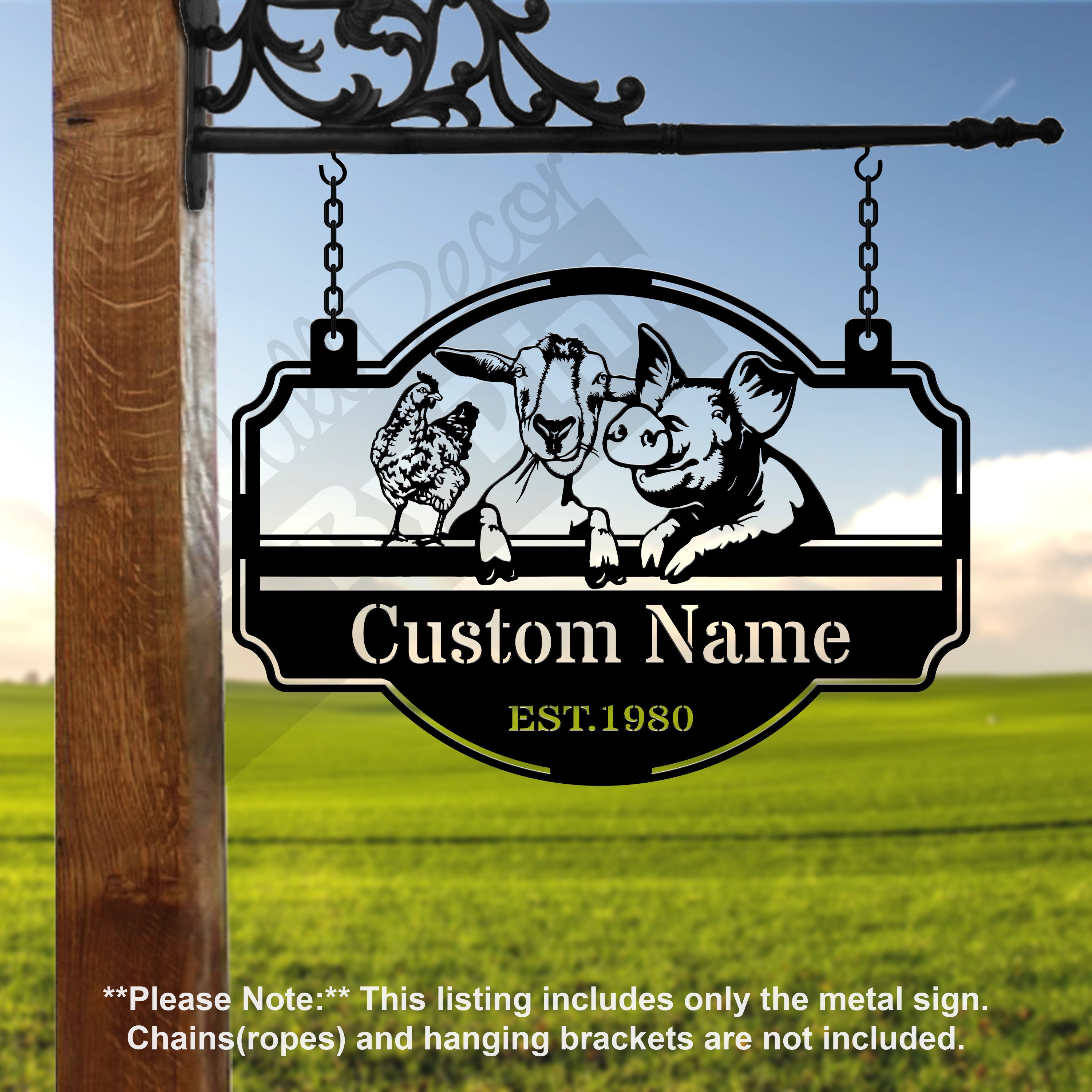 Personalized Farm Metal Sign Ranch Metal Sign Metal Barn Sign Metal ...