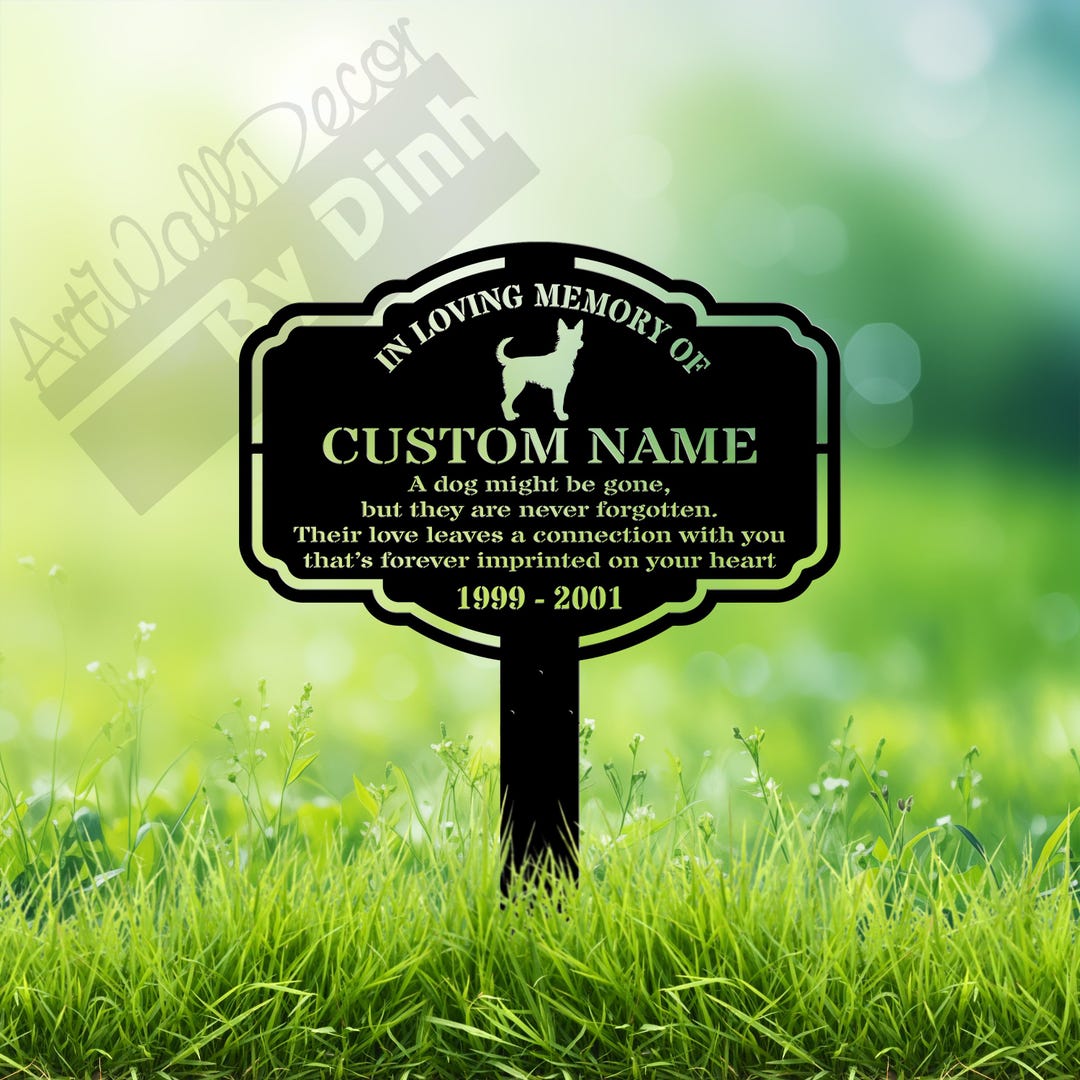 Custom Dog Memorial Sign in Loving Memory Dog Sign Memorial Stake Pet ...