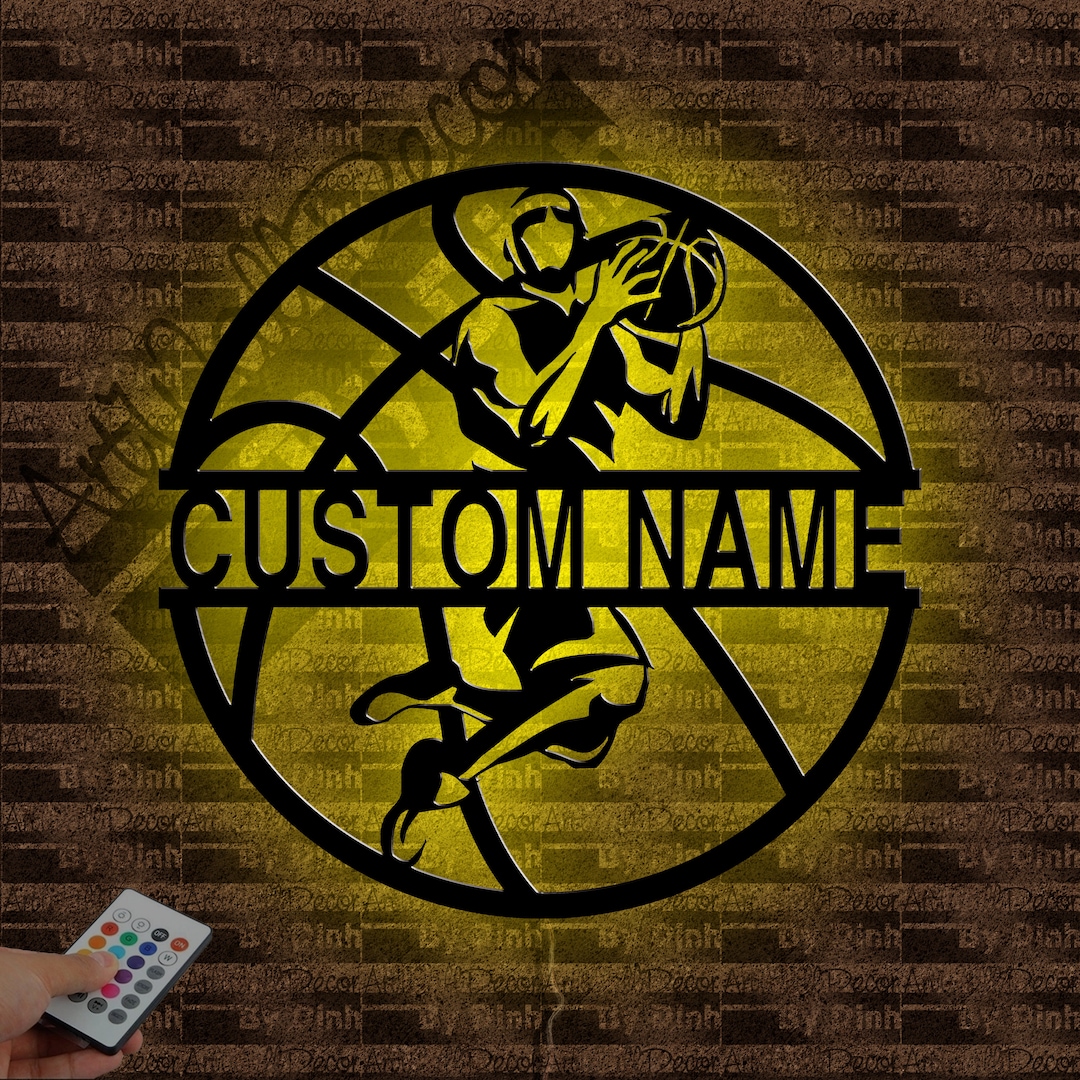 Custom Basketball Metal Wall Art, Basketball Metal Sign, Basketball ...