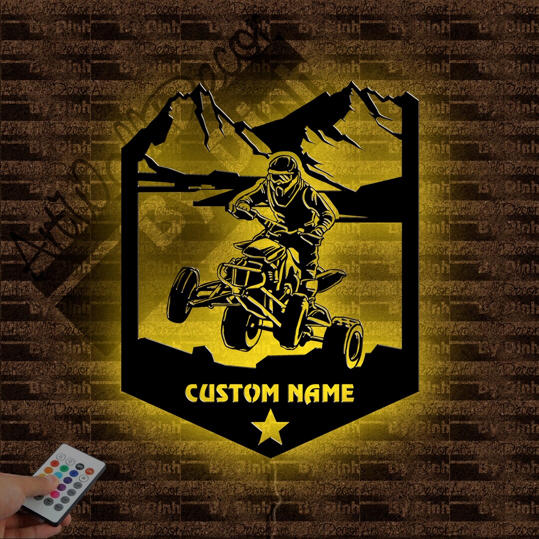 ATV Quad Metal Sign,personalized Quad Riding Metal Art,quad Metal Decor ...