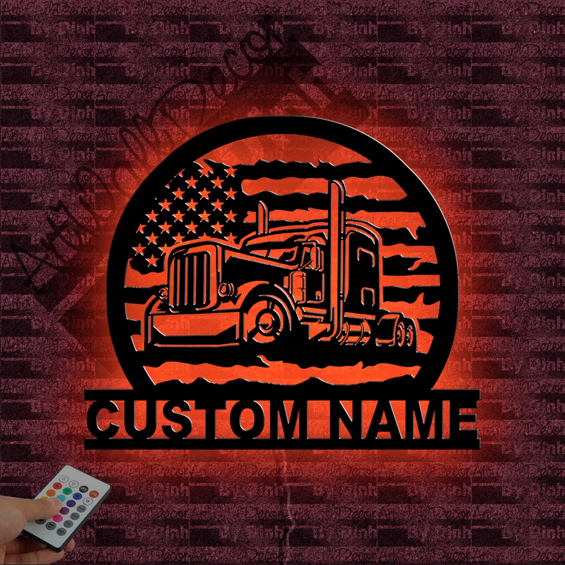 Custom Semi Truck Metal Sign, Semi Truck Metal Wall Art, Truck Sign ...