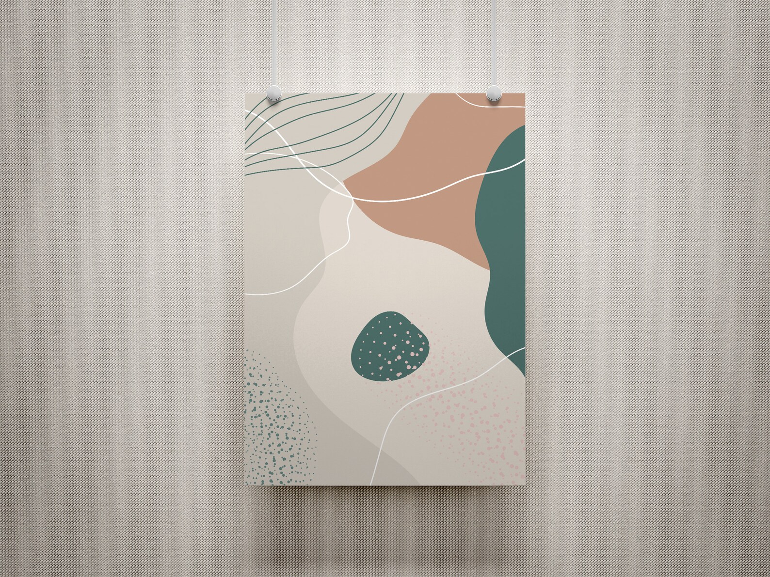 Neutral Brown Green Abstract Printable Wall Art, Printable Wall Art ...