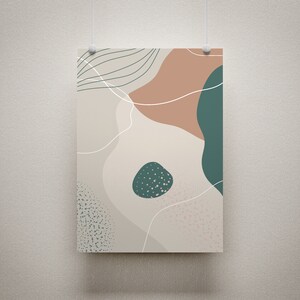 Neutral Brown Green Abstract Printable Wall Art, Printable Wall Art ...