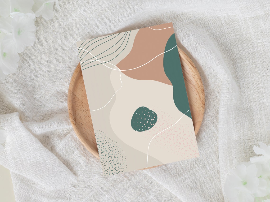 Neutral Brown Green Abstract Printable Wall Art, Printable Wall Art ...