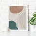Printable Wall Art Abstract Shapes, Neutral Brown Green Abstract ...
