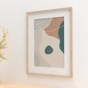 Neutral Brown Green Abstract Printable Wall Art, Printable Wall Art ...