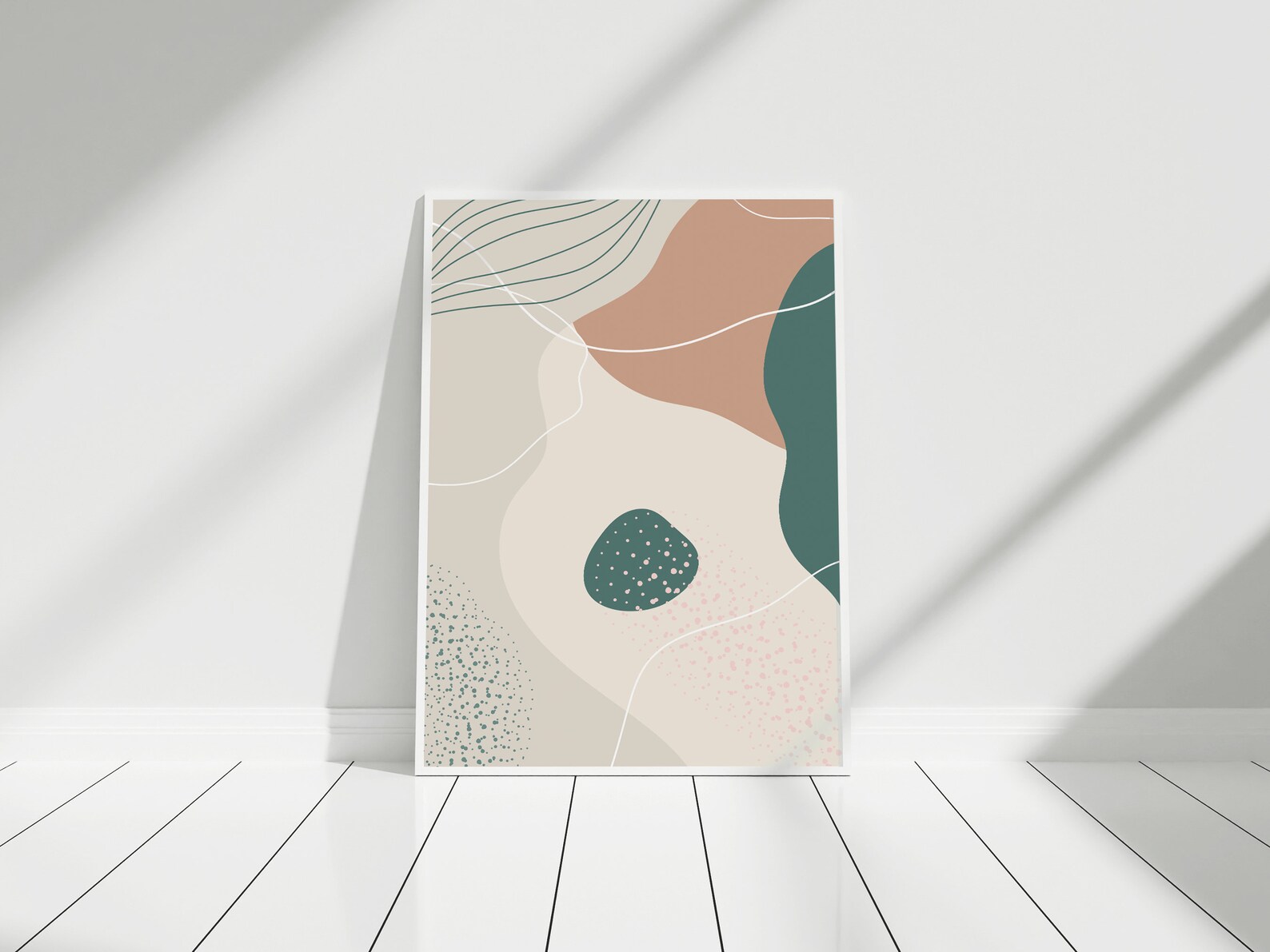 Neutral Brown Green Abstract Printable Wall Art, Printable Wall Art ...