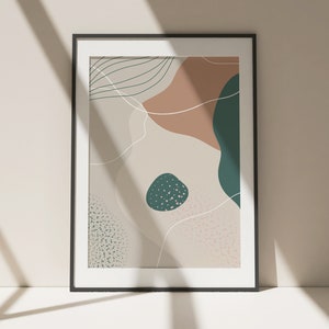 Neutral Brown Green Abstract Printable Wall Art, Printable Wall Art ...